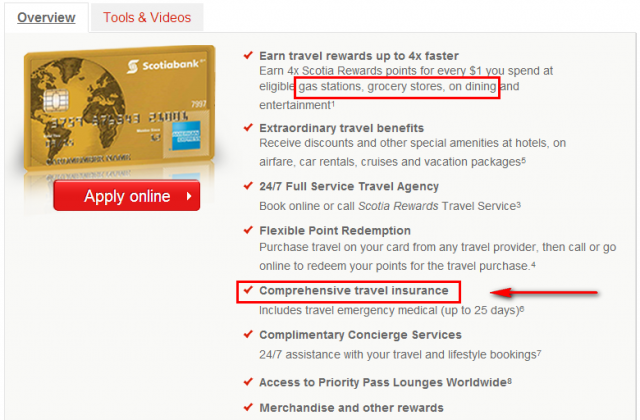 Scotiabank Gold American Express Credit Card Review